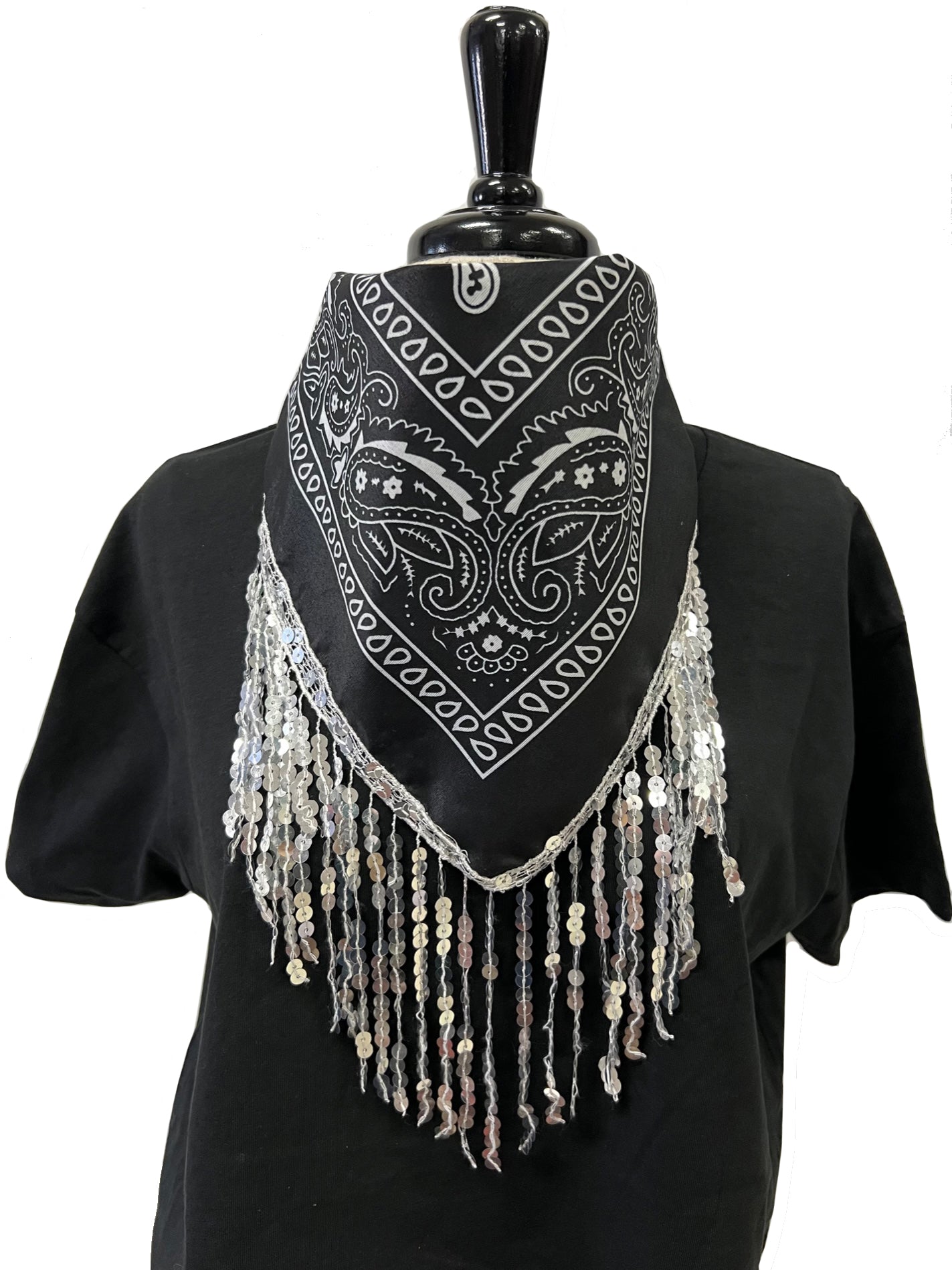 SEQUIN FRINGE BANDANA – Trailsclothing.com