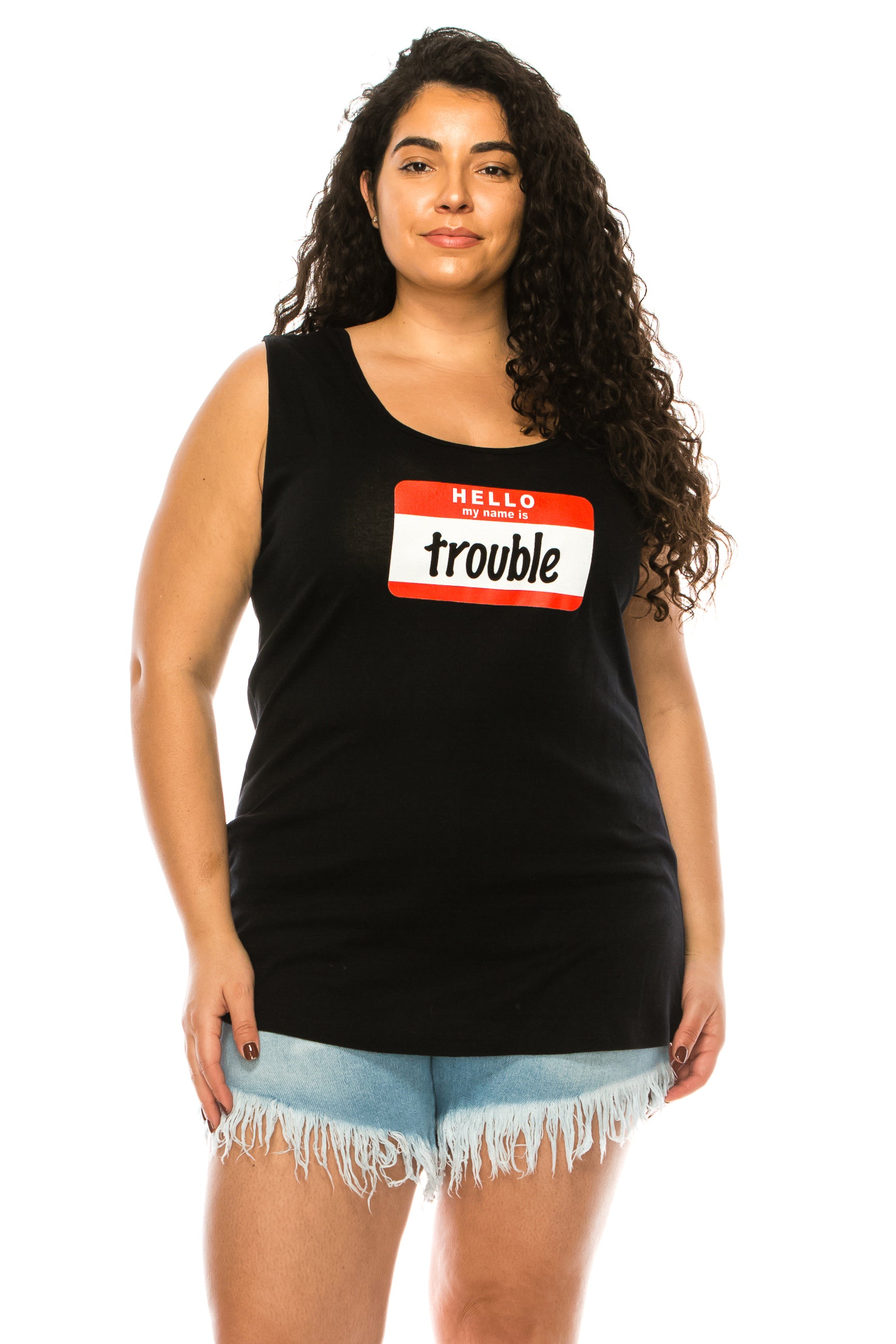 HELLO MY NAME IS TROUBLE TANK TOP – Trailsclothing.com